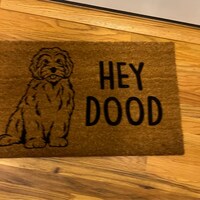 1426 Hey Dood Golden Doodle Dog Goldendoodle Doormat Labradoodle ...