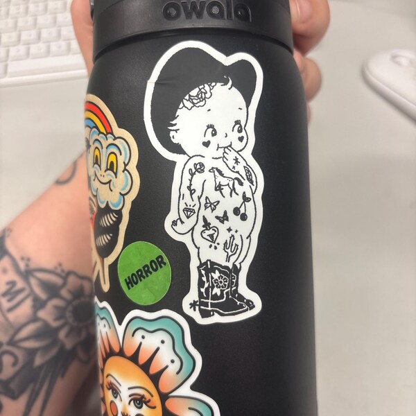 Kewpie Cowgirl Vinyl Sticker 1.6" X 3.5" - Etsy
