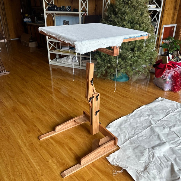 Rug Hooking 24" X 24" Oak Floor Stand - Etsy