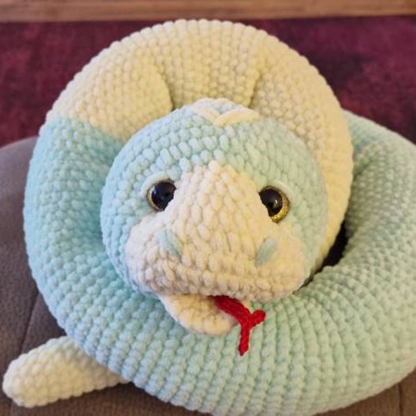 Crochet Snake Pattern, Plush Snake Crochet Pattern, Amigurumi Snake ...