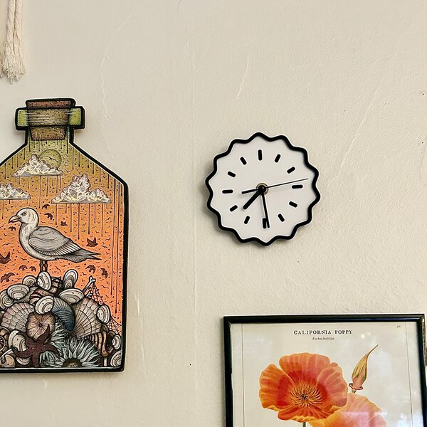 Mini Fluted Geometric Acrylic Wall Clock - Etsy