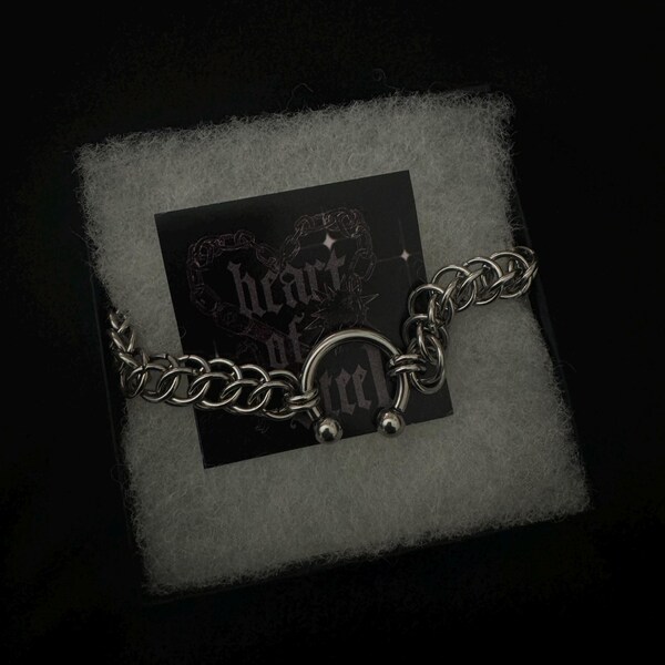 Spiked Chainmail Heart Necklace - Etsy