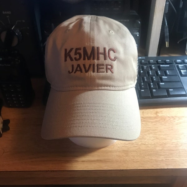 Embroidered Call Sign and Name Tactical Hat With American Flag on Side ...