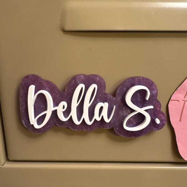 Locker Name Magnet | Personalized 3D Locker Magnet | Custom Name Magnet ...