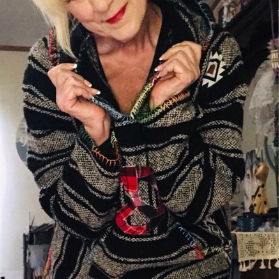 Patchwork Jacket Kimono Style Summer Jacket Unique Boho Plaid Madras ...