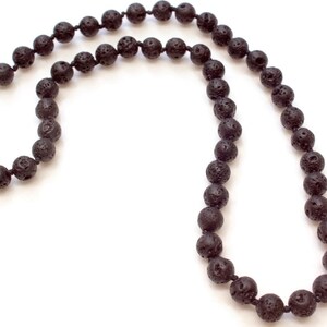 8mm Natural Black Lava Beads, 16 Strand, 48 Lava Beads, Perfect for Oil ...