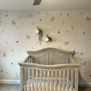 Watercolor Flower Greenery Wall Decals Nature Sticker Boho Nursery ...