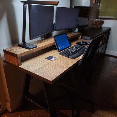 Bespoke Rustic Gaming Desk With A Frame Industrial Legs - Etsy UK