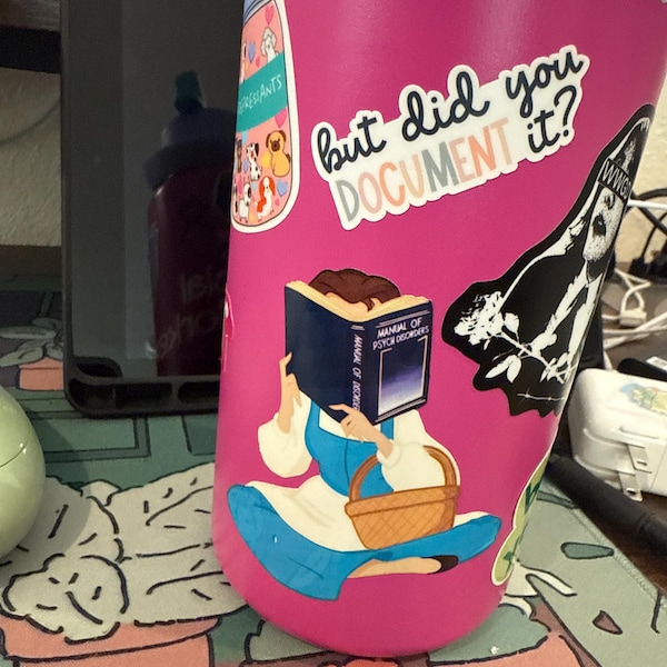 Bipolar Sticker - Neon Pink Mental Health Sticker - Etsy