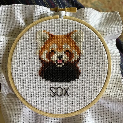 Red Panda Bundle Cross Stitch Pattern PDF Red Panda Smiling Red Panda ...
