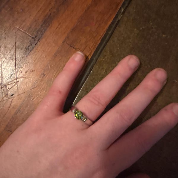 Snow White Emerald Ring, Snow Engagement Ring, Prince Charming Promise ...