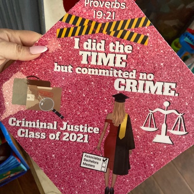 Graduation Cap Topper/criminal Justice Major - Etsy