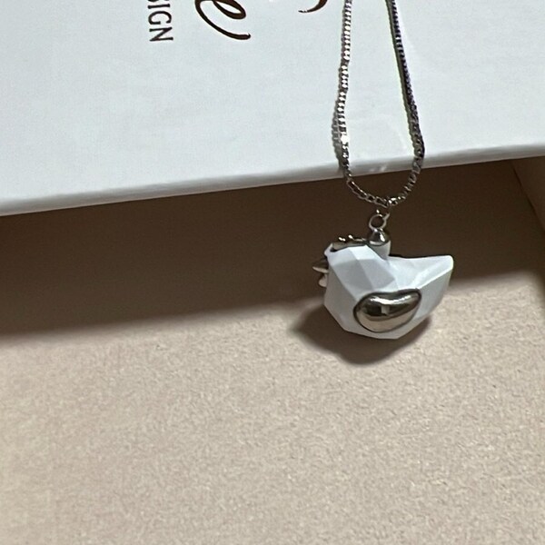 Cute Gold / White Gold Color Hen Pendant Necklace, Chicken Charm, Low ...