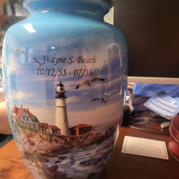 Lighthouse Cremation Urn, Adult Lighthouse Urn, Funeral and Memorial ...