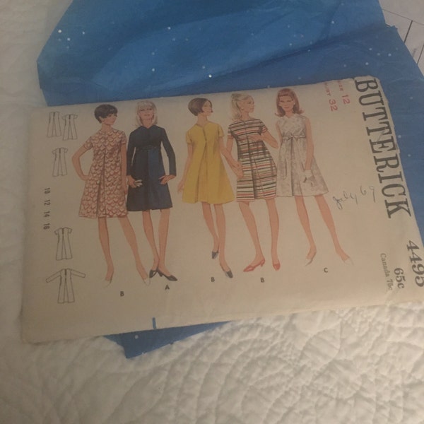 Uncut Vintage 1990's Very Easy Very Vogue 8564 Mock Wrap Dress Pattern ...