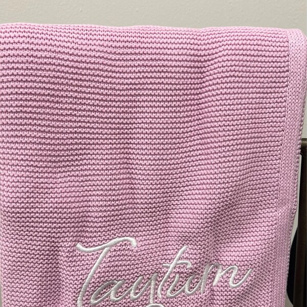 Embroidered Name Baby Blanket / Soft Custom Personalized Baby Blanket ...