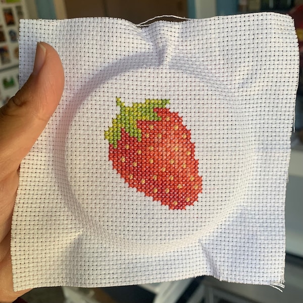 Mini Strawberry Cross Stitch Pattern - Etsy
