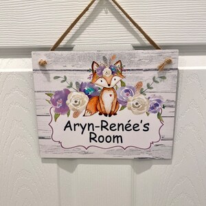 Round Girls Door Sign Personalized, Rainbow Unicorn Room Decor, 12 ...