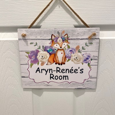 Woodland Animals Classroom Door Sign, Personalized Teacher Door Sign - Etsy