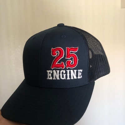 Free Personalization Side Panel 3D Numbers Firefighter Engine Hat ...