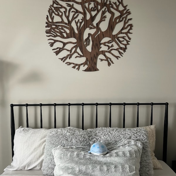 Large Tree of Life Wood Wall Art, Circle Tree of Life, Wood Wall ...