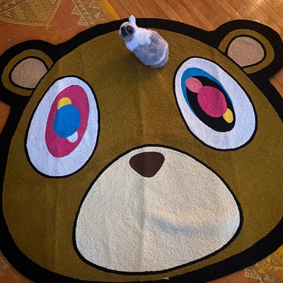 Kanye West Dropout Bear Rug,knitting Handmade Non-slip Area Rug Home ...