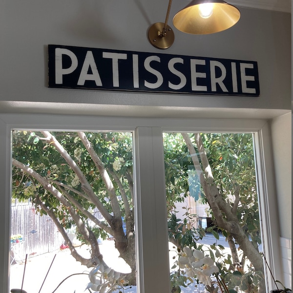 Large PATISSERIE Sign/french Sign/vintage Style Sign/hand Painted/black ...