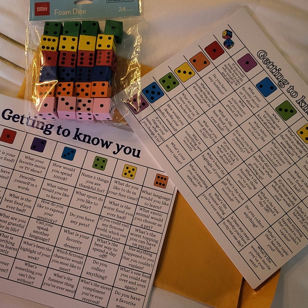 Dicebreaker Roll and Tell Game, Icebreaker Activity (digital PDF) - Etsy