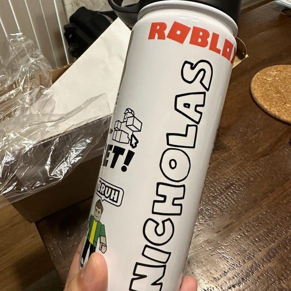 Personalized Roblox Tumbler: Stainless Steel Gaming Water Bottle - Etsy