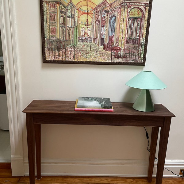 MODERN WALNUT CONSOLE | Narrow Console Table 48" X 14" | Walnut ...