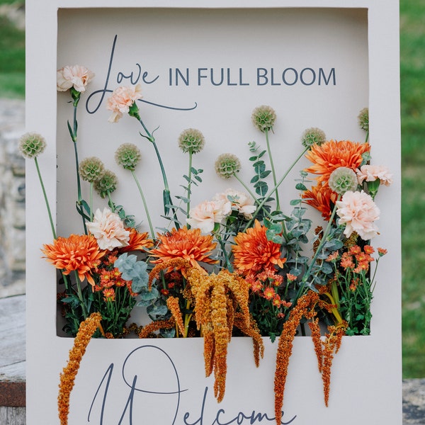 Custom Flower Box Welcome Sign, Personalized Event Welcome Sign ...
