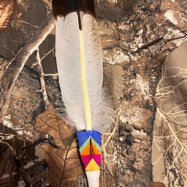 Native American Hand Painted Sub-adult Bald Eagle Feathers - Etsy