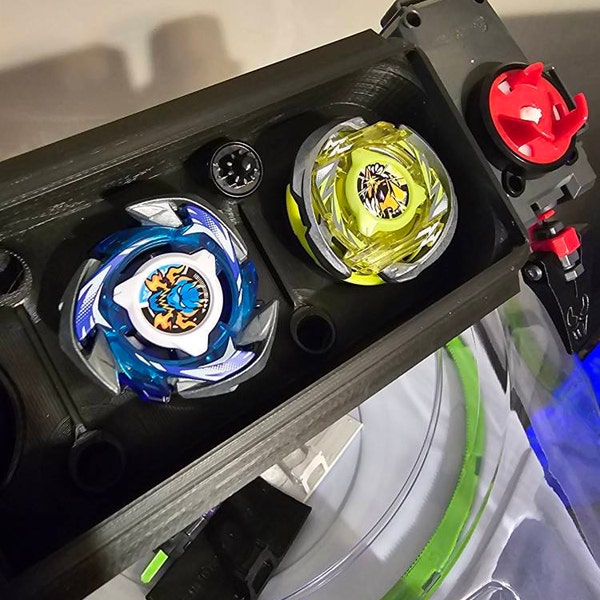 B/W Beyblade X Three-bey Deck Case (beyblades Not Included) + Hand ...
