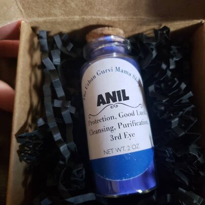 Blessed Anil Powder in Apothecary Corked Vial Hand-ground Bolsa De Añil ...