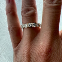 4ct Eternity Band, Eternity Ring, Women's Wedding Band, 14K Solid White ...
