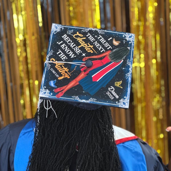 Personalized Graduation Cap Topper Black Girl Magic, Work Hard in ...