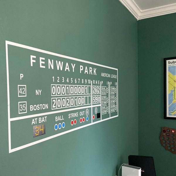 Boston Red Sox Fenway Park Scoreboard Decal 48"x16" - Etsy