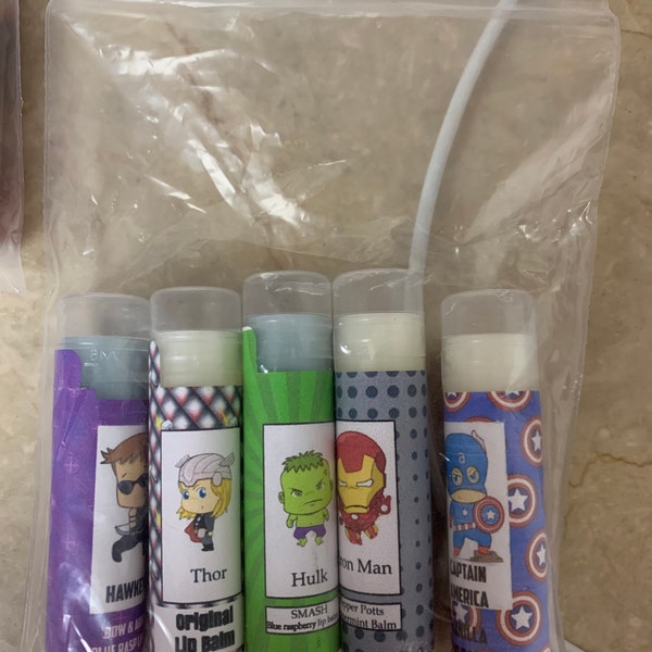 Lip Balm, Disney Descendants Birthday Party Favors, Carlos, Evie, Mal ...