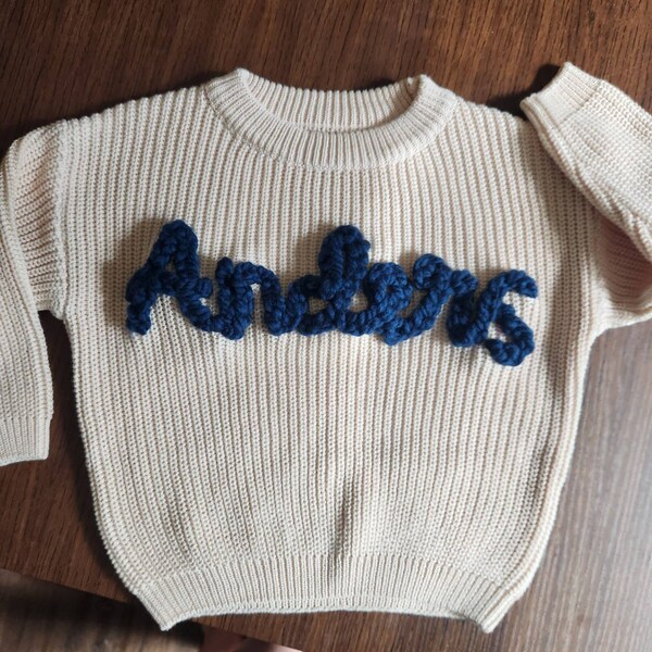 DIY Name Sweater Kit (tutorial Video ONLY) Stitching Name Tutorial - Etsy