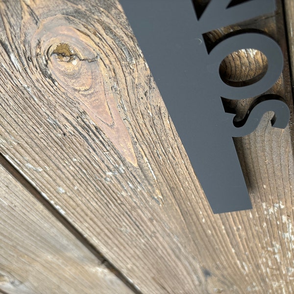 Modern House Numbers Hidden Fixings Floating House Numbers Black Silver ...