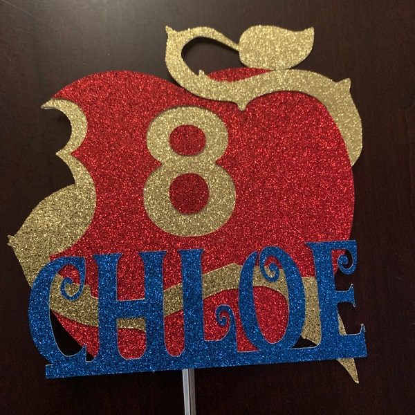 Personalized Apple Cake Topper - Etsy