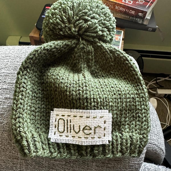 Monogrammed Newborn Baby Hat, Personalized Baby Boy Coming Home ...