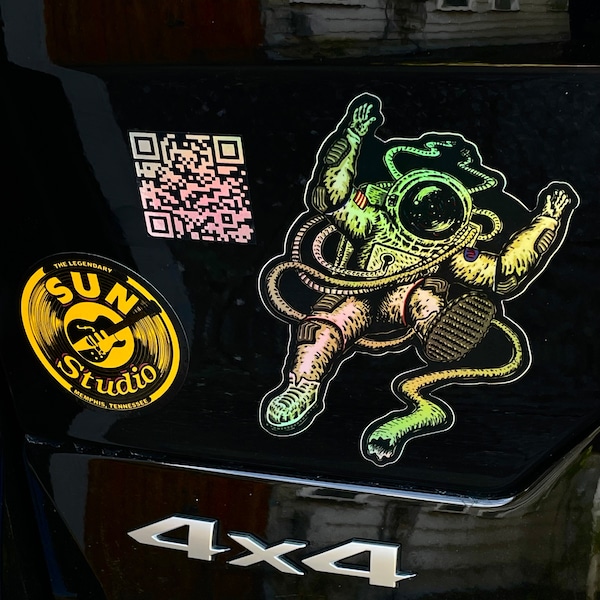 Clear QR Code Sticker Metallic Foil Business QR Code Social Media QR ...