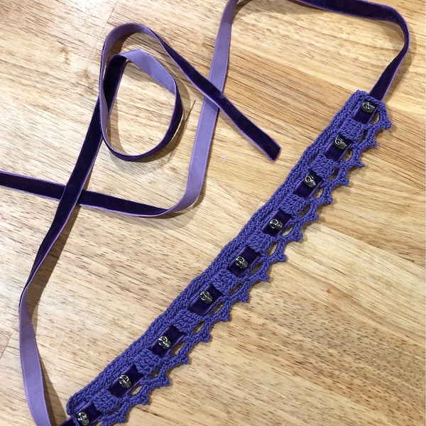 CROCHET PATTERN Gothic Collar, Victorian Gothic Crochet Pattern, Beaded ...