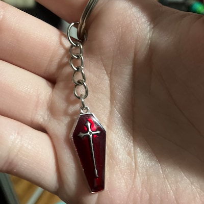 Coffin Keychain, Enamel Coffin Charm, Gothic Car Accessories - Etsy