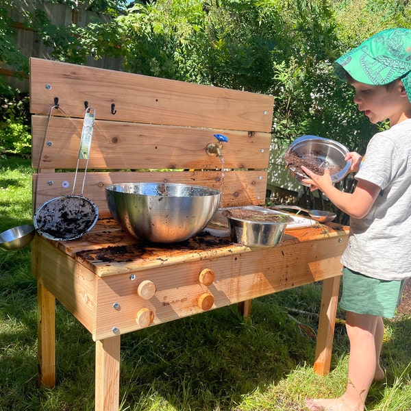 Mud Kitchen, Water Sand Table, Sensory Table, Ikea Flisat, Ikea Trofast ...