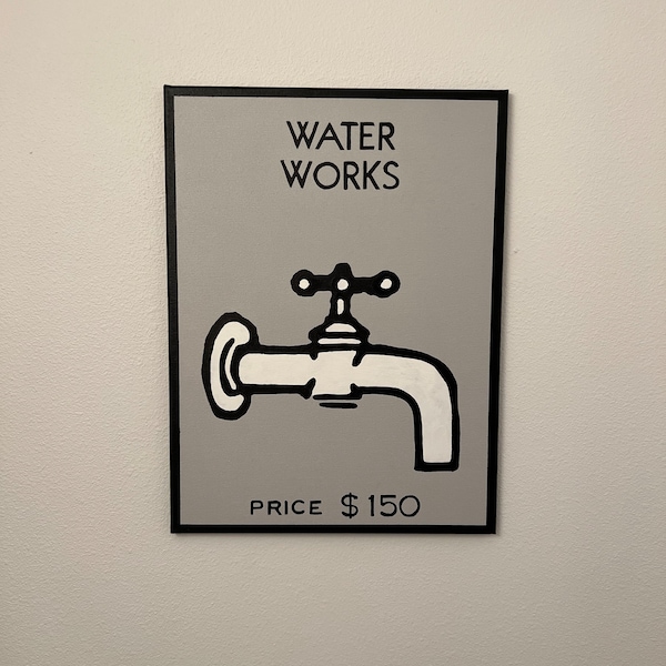 Monopoly Hand Painted Room Decor Board Game Art Your Choice Pool Room ...