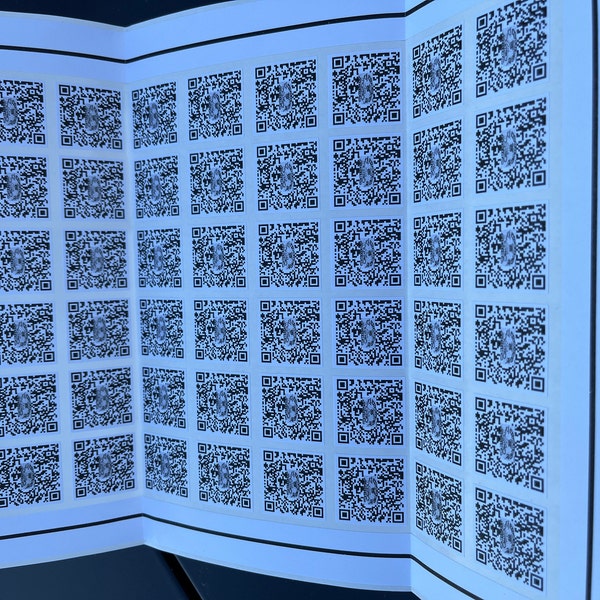 Custom QR Code Sticker Labels, Kiss Cut Stickers, Different Sizes ...