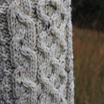 Traditional Aran Sweater 100% Pure New Wool Cream With Multicolour ...