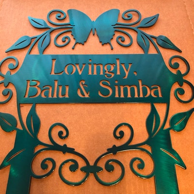 Garden Butterfly Stake Sign Butterfly Memorial Sign - Etsy